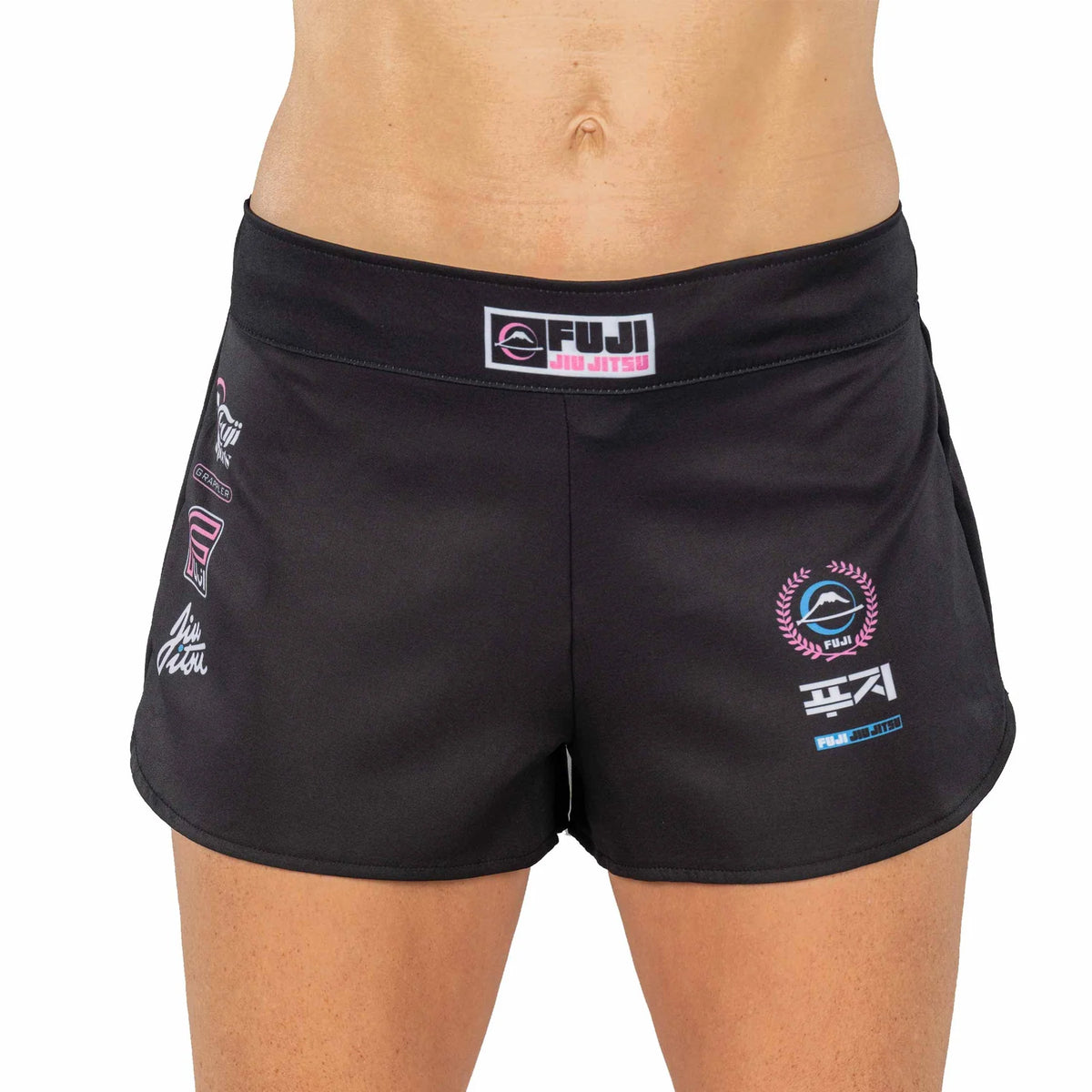 Fuji Sports XTR Women Shorts Black/Pink — BJJ Fightgear