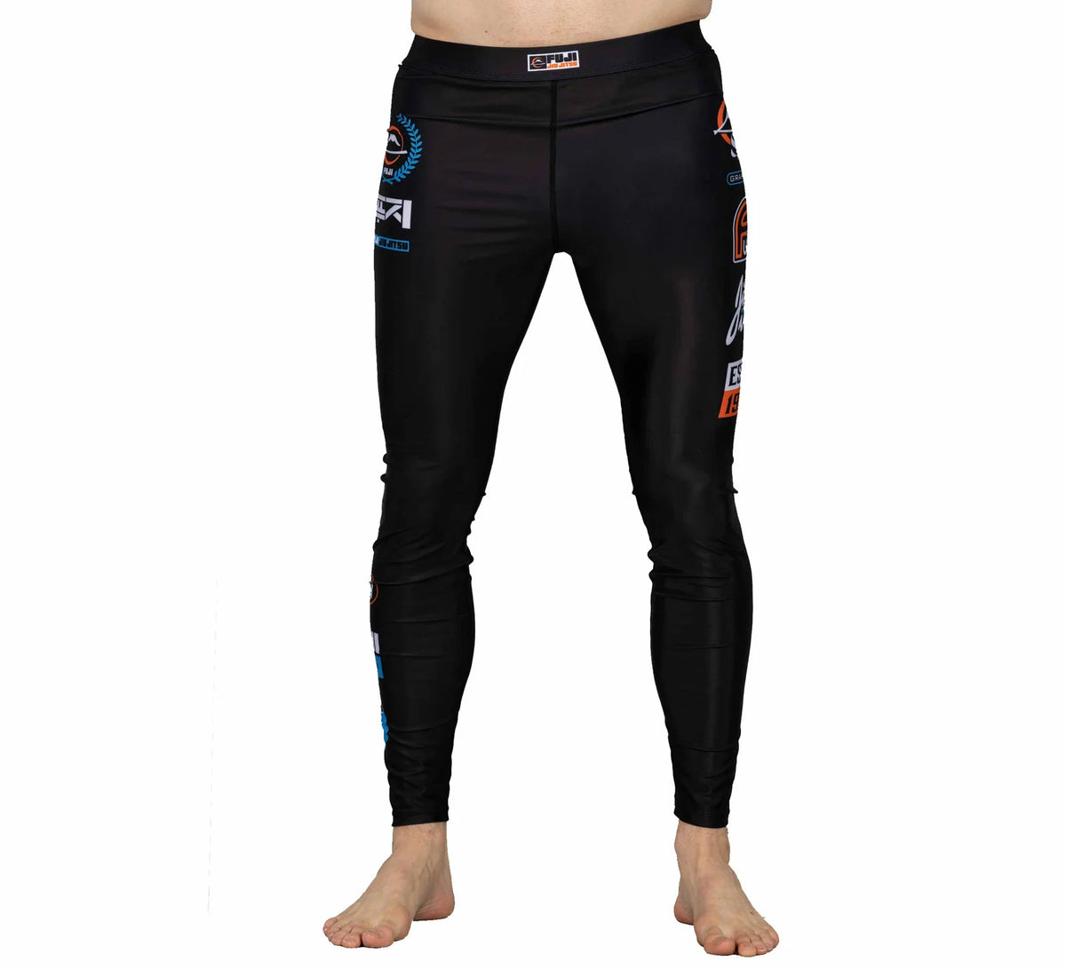 Fuji XTR Men Spats Black/Orange V2 — BJJ Fightgear
